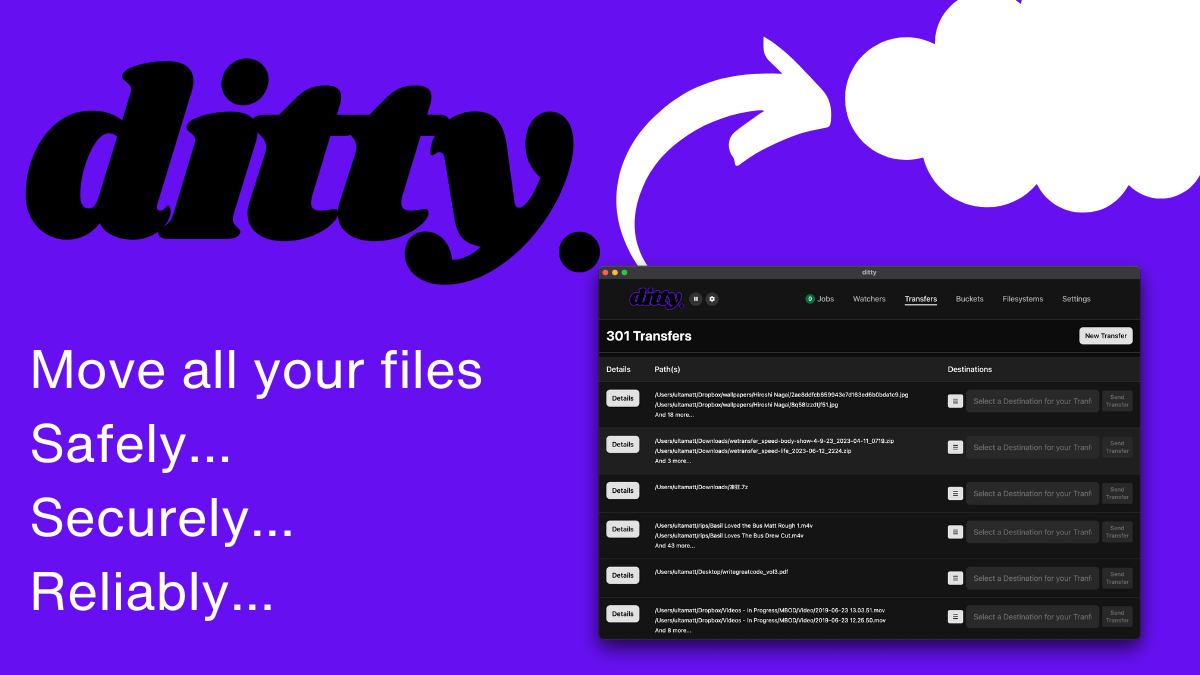 Ditty - File Mover, Hasher, Encrypter